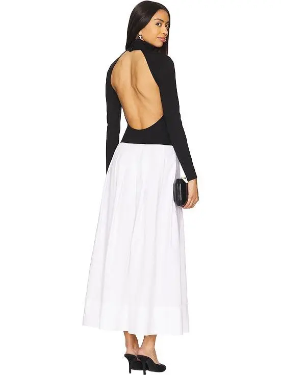 LOVERS AND FRIENDS Sol Midi Dress - Black & White