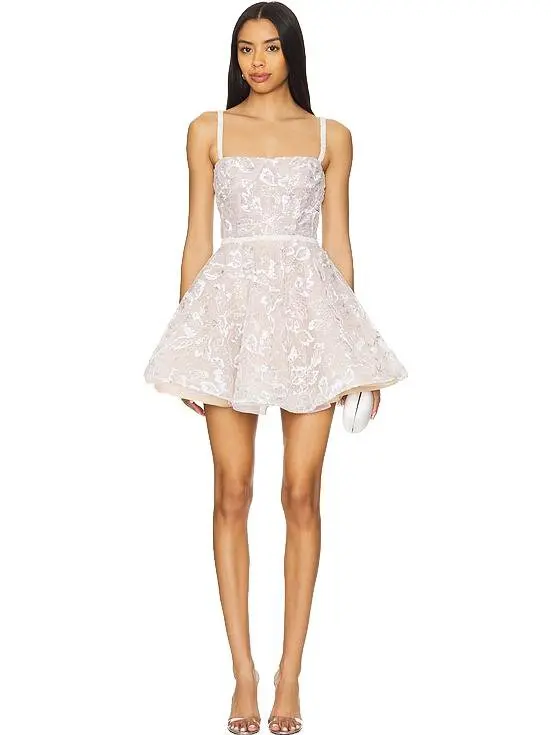 BRONX AND BRONCO Midnight Bridal Sequin Mini Dress - White