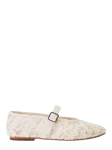 Steve Madden Dreaming Mary Jane Flat - White Lace