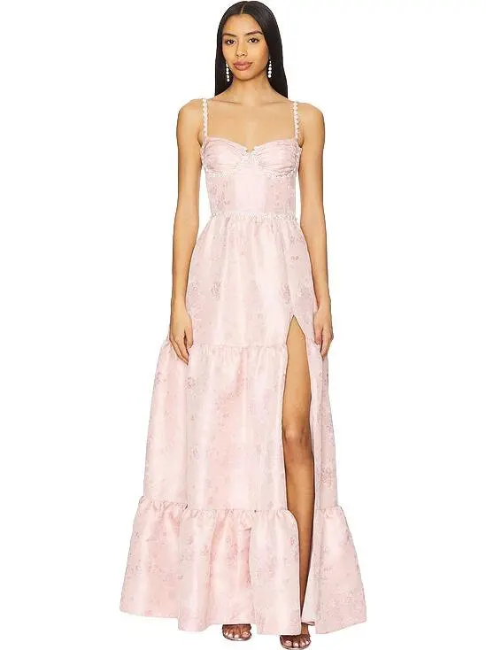 V. CHAPMAN Lucetta Gown - Light Pink Windsor Brocade