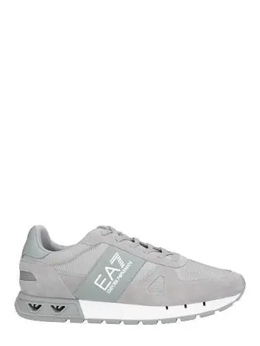 EA7 Leather And Polyester Sneakers - Grey