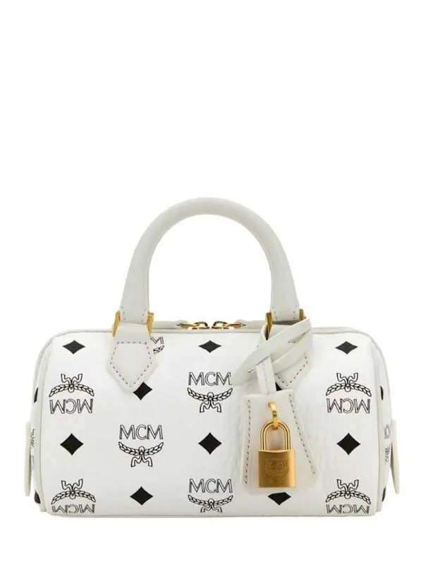 Mcm Ella Vi Boston Mini Bag - White