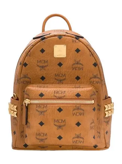 Mcm Stark Vi Mini Backpack - Cognac