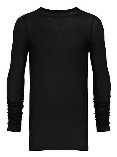 Rick Owens Rib Long Sleeve T-shirt - Black