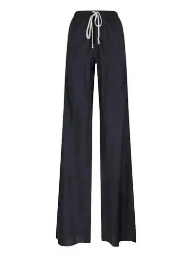 Rick Owens Pantaloni Drawstring Bias - Black