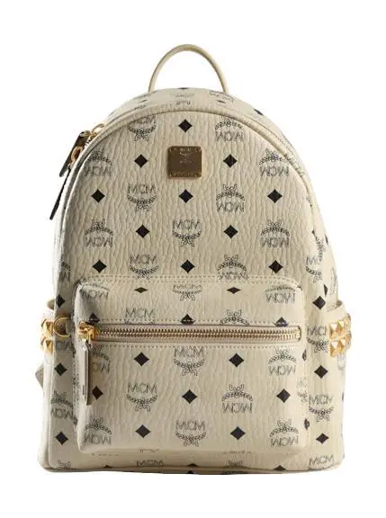 Mcm Stark Vi Small Backpack - Beige