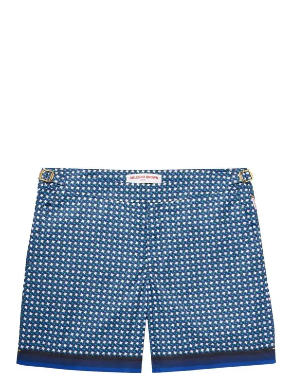 Orlebar Brown Bulldog Slim-fit Mid-length Printed Swim Shorts - Blue