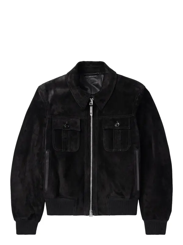 TOM FORD Suede Jacket - Black
