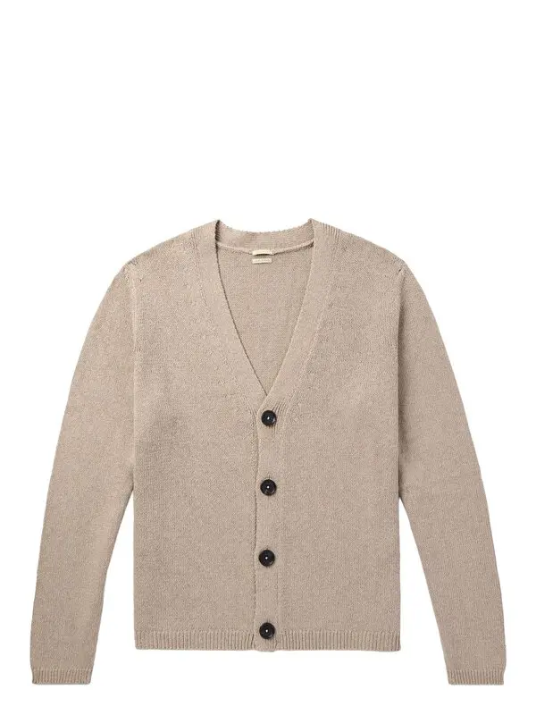 Massimo Alba Tony Cotton And Silk-blend Cardigan - Neutrals