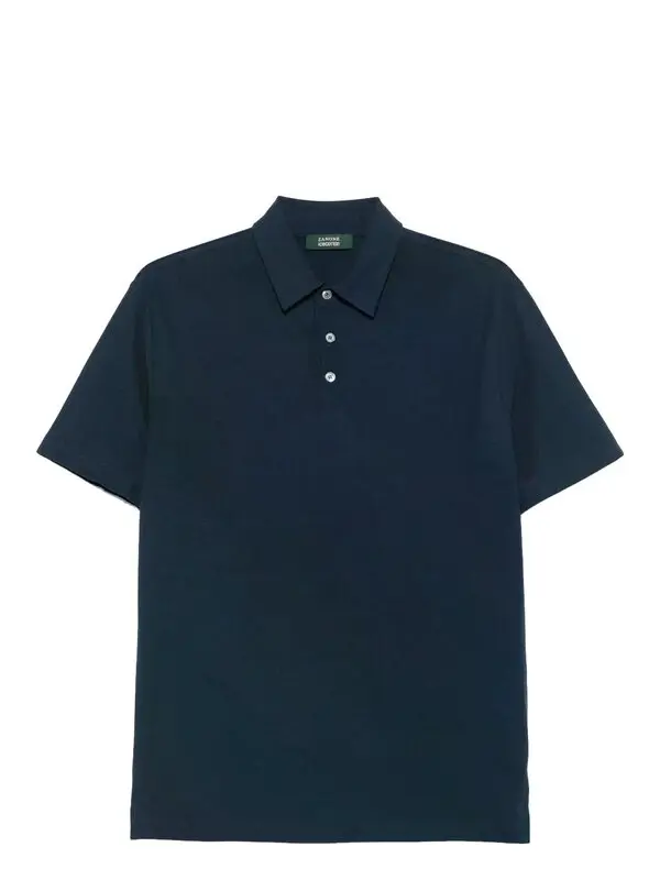 ZANONE Cotton Polo Shirt - Blue