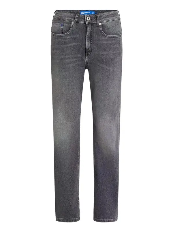 Karl Lagerfeld High-rise Straight-leg Jeans - Grey