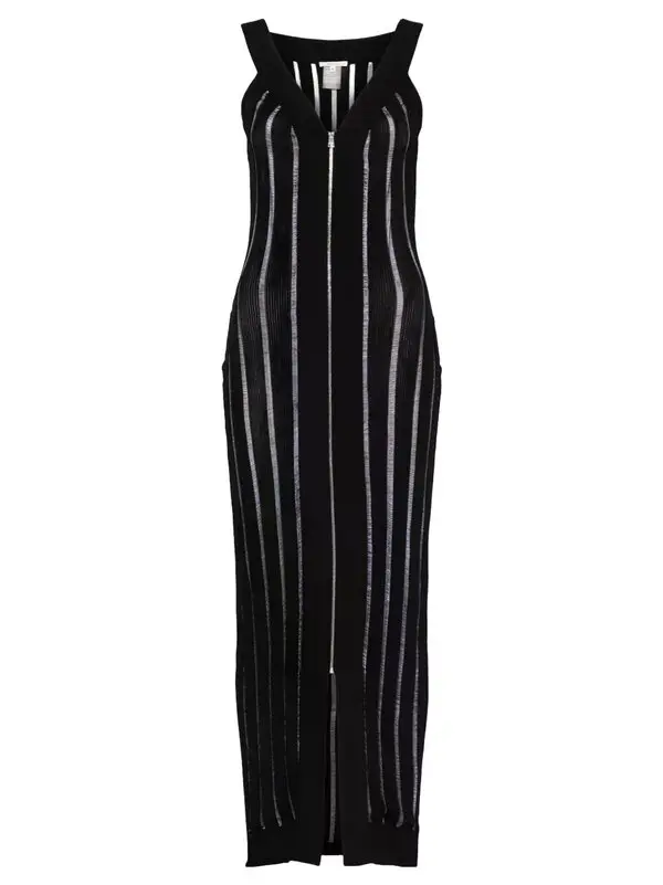 NENSI DOJAKA Ribbed-knit Maxi Dress - Black