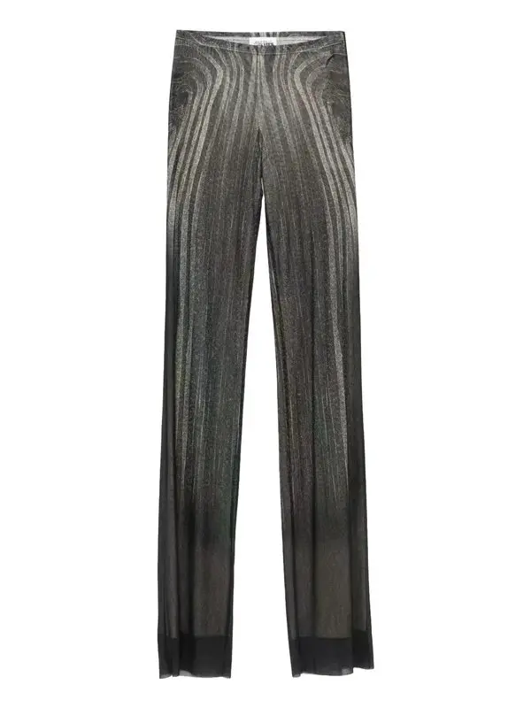 JEAN PAUL GAULTIER Spiral-print Trousers - Black