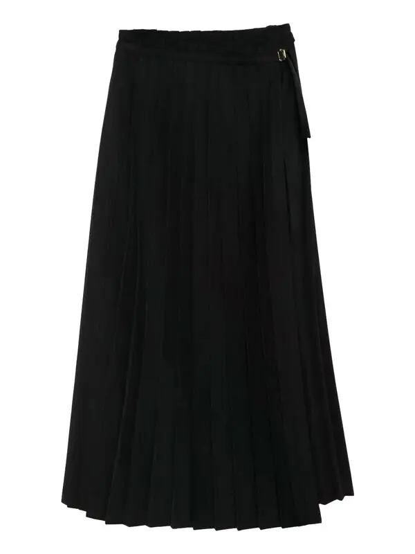 Ami Pleated Maxi Skirt - Black
