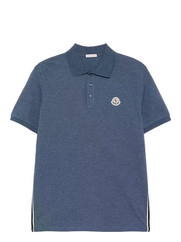 Moncler Logo-patch Polo Shirt - Blue