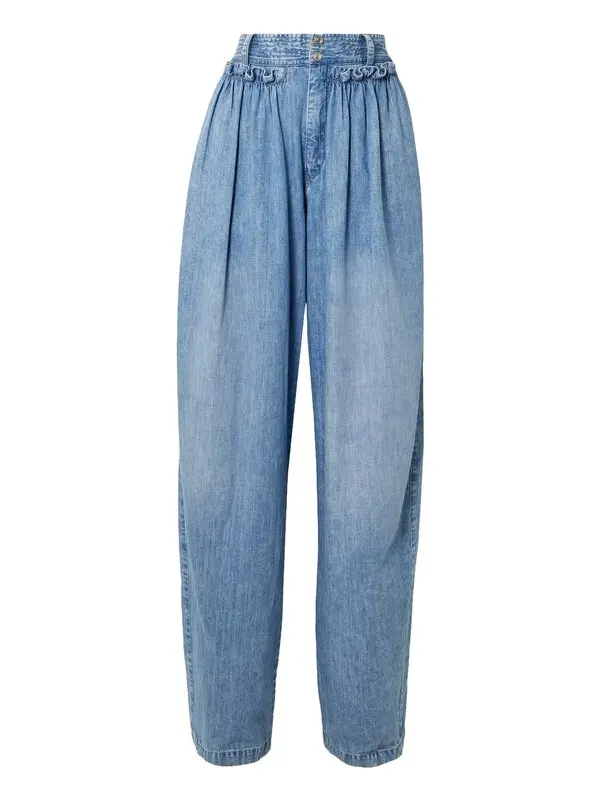 Isabel Marant Inaya Barrel-leg Pants - Blue