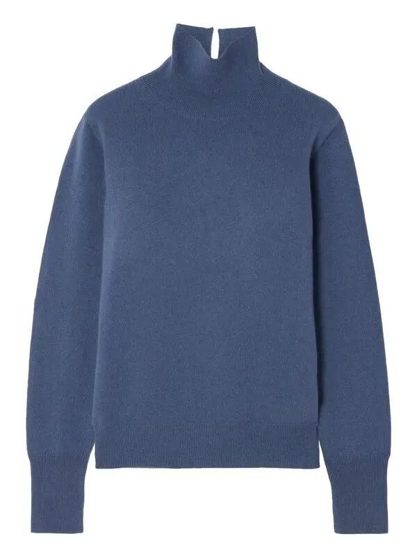 JOSEPH Cashair Cashmere Turtleneck Sweater - Blue