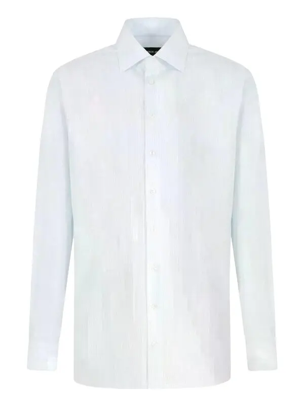Giorgio Armani Micro-striped Shirt - White
