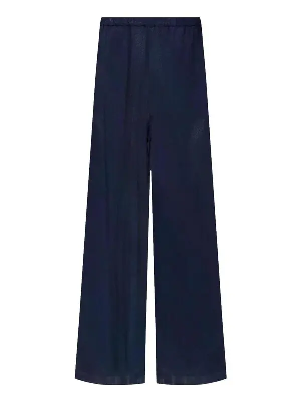 Emporio Armani Jacquard Palazzo Trousers - Blue