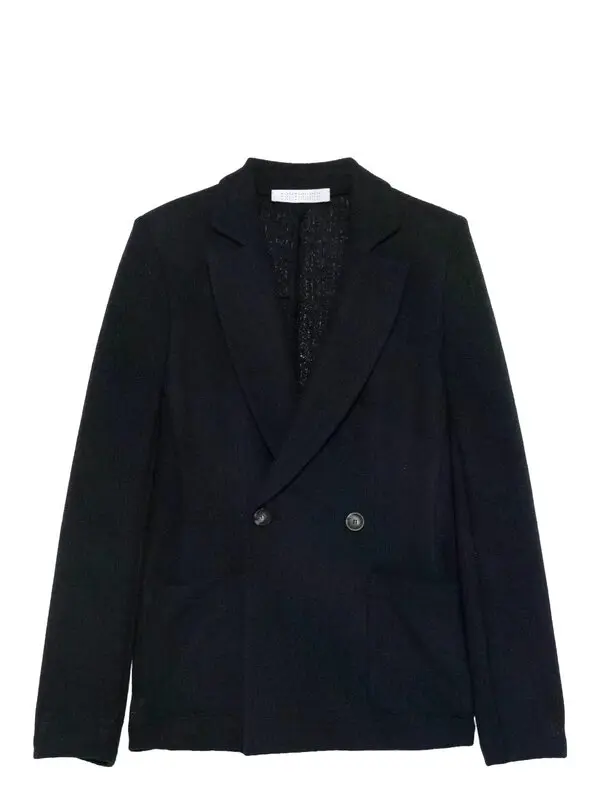 Harris Wharf London Two-tone Frisé Blazer - Blue