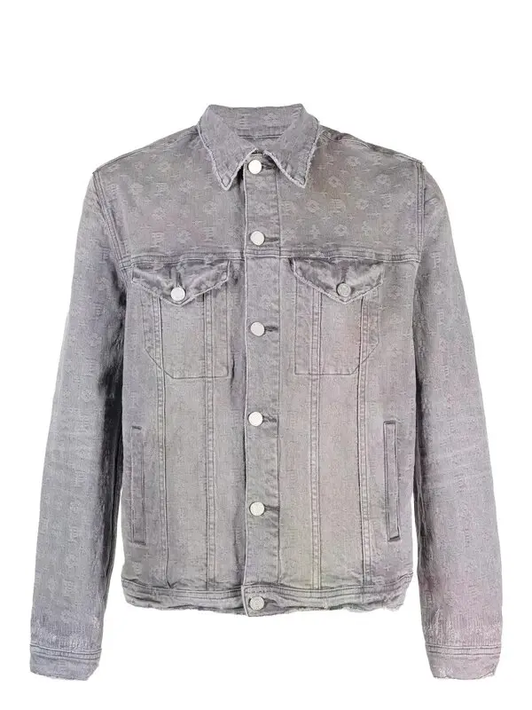 PURPLE BRAND Jacquard Denim Jacket - Grey