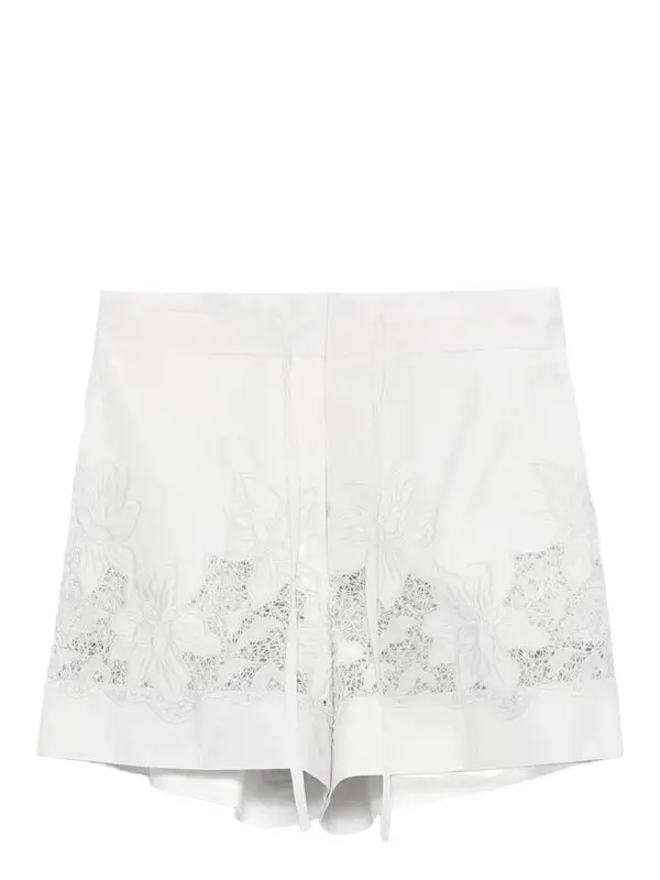P.a.r.o.s.h Floral-embroidered Shorts - Grey