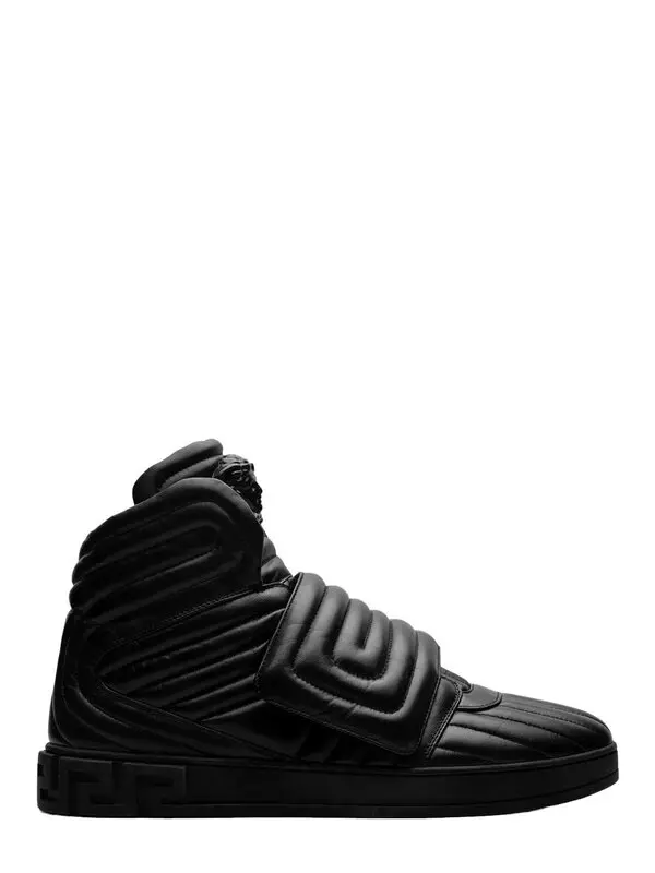 Versace Medusa Quilted Sneakers - Black