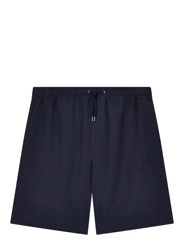 Giorgio Armani Linen Canvas Bermuda Shorts - Blue