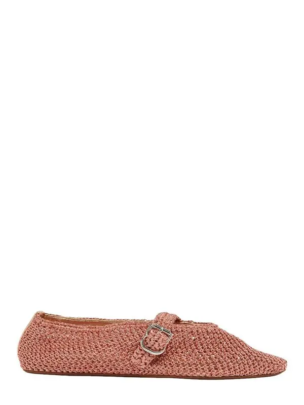Alaïa Crochet Ballet Flats - Corail