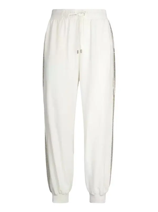 Liu Jo Sequin-embellished Track Pants - Neutrals