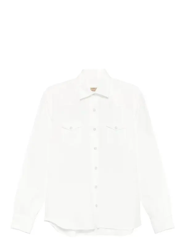 BARBA NAPOLI Panelled Shirt - White