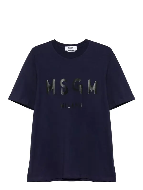 MSGM Logo-print T-shirt - Blue