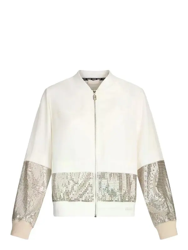 Liu Jo Sequin-embellished Bomber Jacket - Neutrals