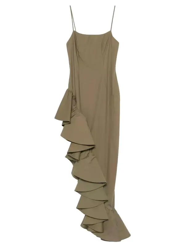 Giuseppe Di Morabito Ruffle-detail Maxi Dress - Green