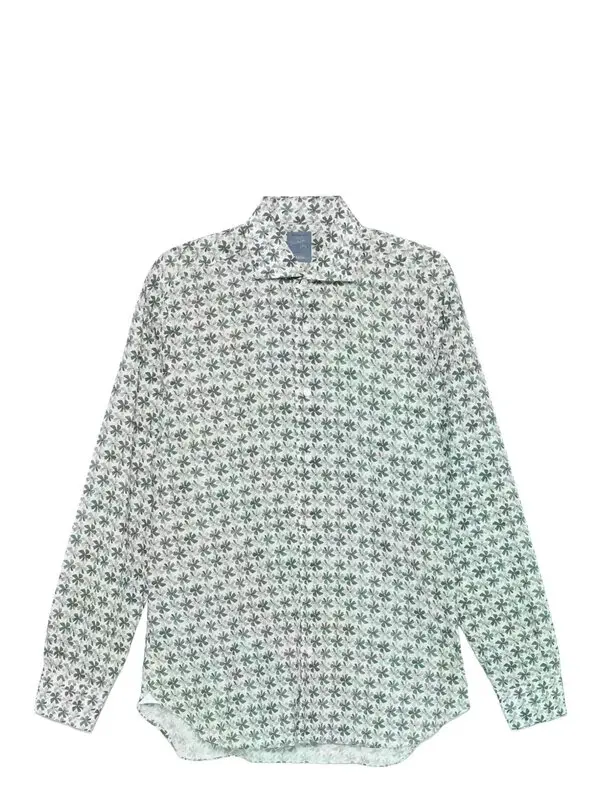 BARBA NAPOLI Floral-print Shirt - White