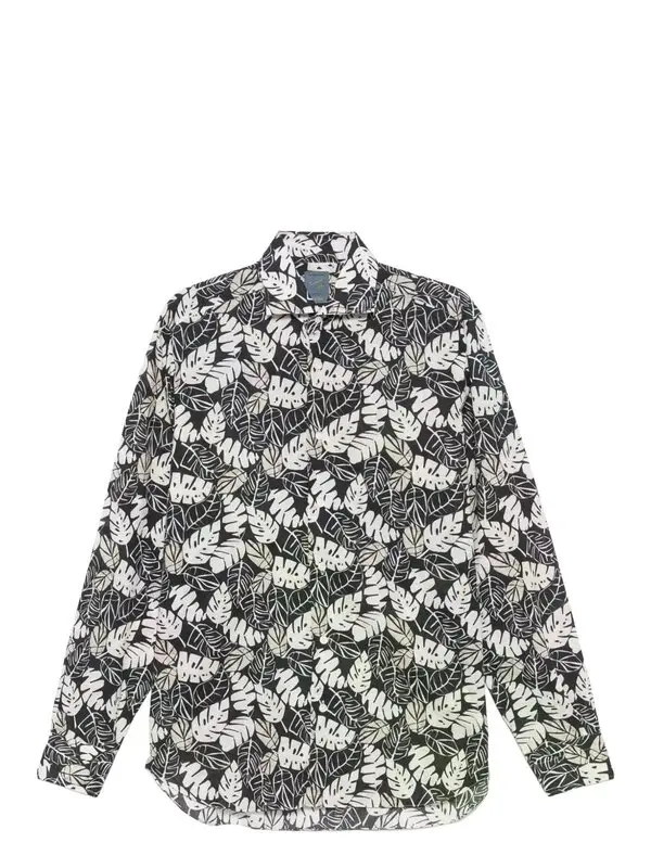 BARBA NAPOLI Floral-print Shirt - Black