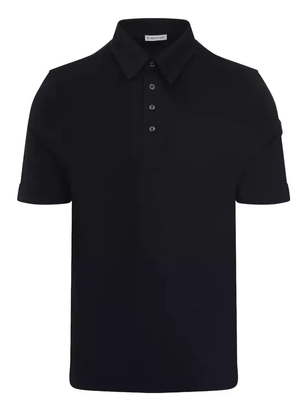 Moncler Short Sleeve Polo Shirt - Blue