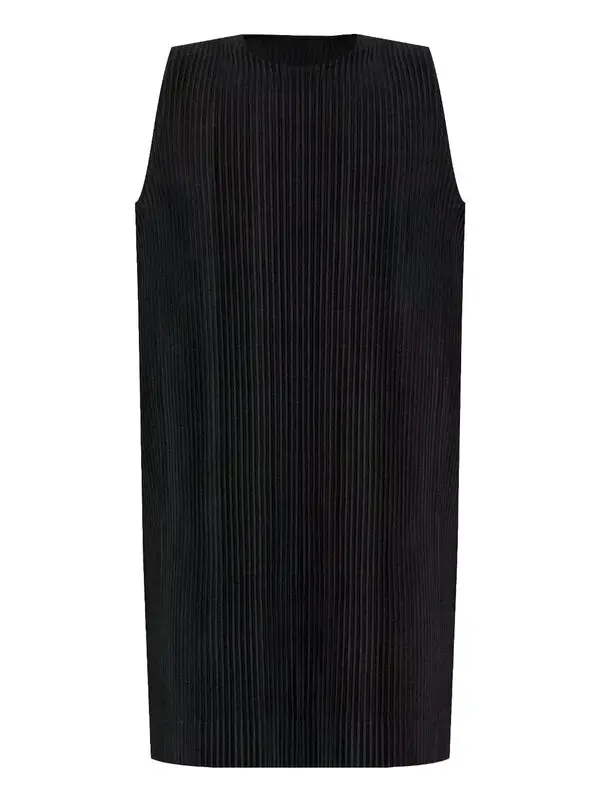Issey Miyake Pleated Sleeveless Top - Black