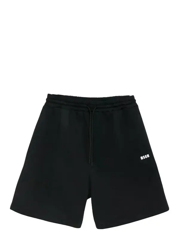 MSGM Logo-print Track Shorts - Black