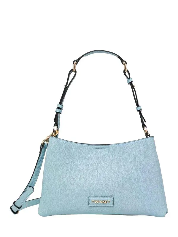 TWINSET Logo Patch Shoulder Bag - Blue