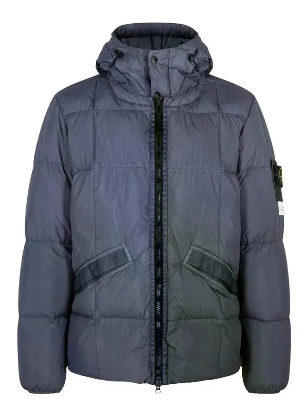 Stone Island Hooded Padded Jacket - Blue