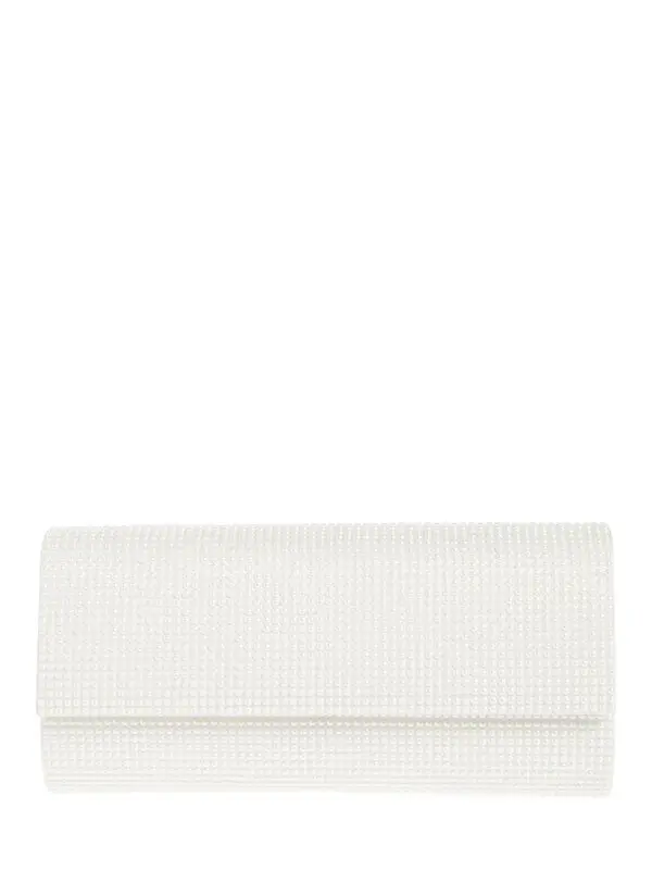 Judith Leiber Perry Faux Pearl Embellished Clutch - Silver Pearls