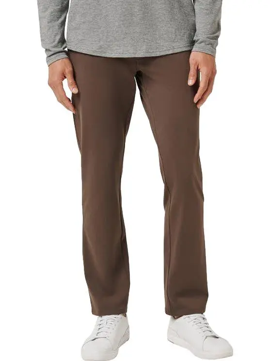 Travis Mathew Legacy Stretchknit Flat Front Chinos - Chocolate Brown