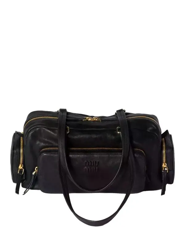 Miu Miu Leather Tote - Black