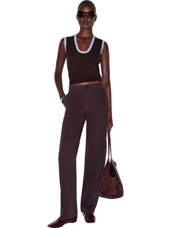 REFORMATION Marta Regenerative Merino Sweater Tank Top - Brown