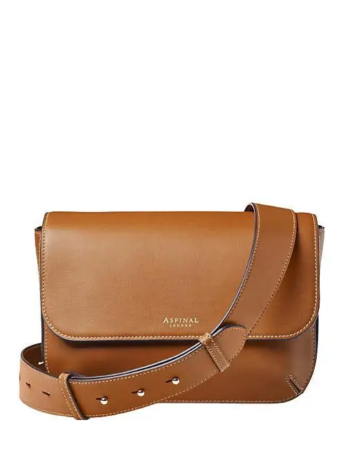 ASPINAL OF LONDON Ella Grande Leather Cross-body Bag - Tan