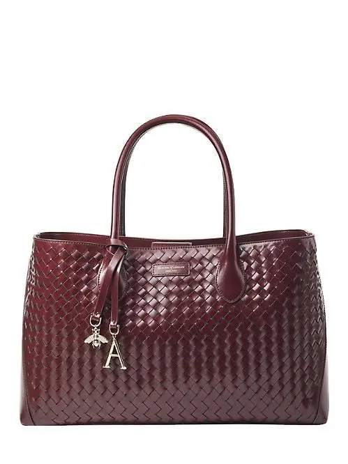ASPINAL OF LONDON Leather Tote Bag - Burgundy