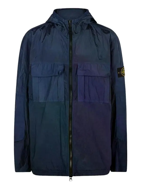 Stone Island Ripstop Hooded Jacket - Blue