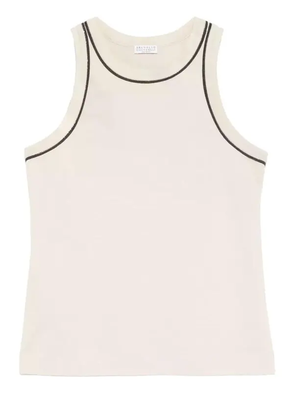 Brunello Cucinelli Cotton Tank Top - Neutrals
