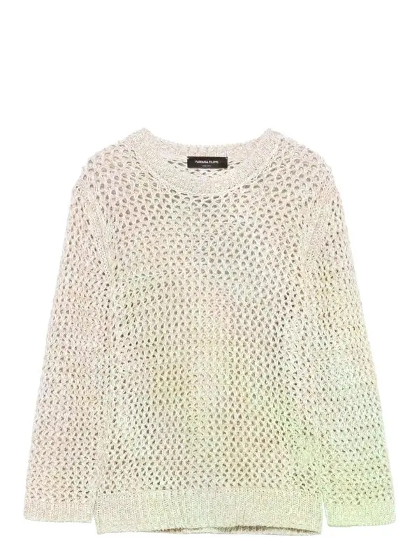 Fabiana Filippi Open-knit Crewneck Sweater - Neutrals